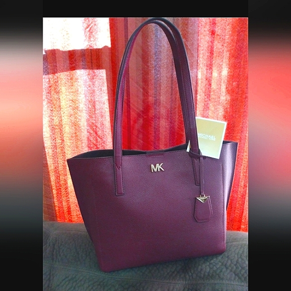 Michael Kors Collection | Bags | Michael Kors Burgundy Ana Bag New With ...
